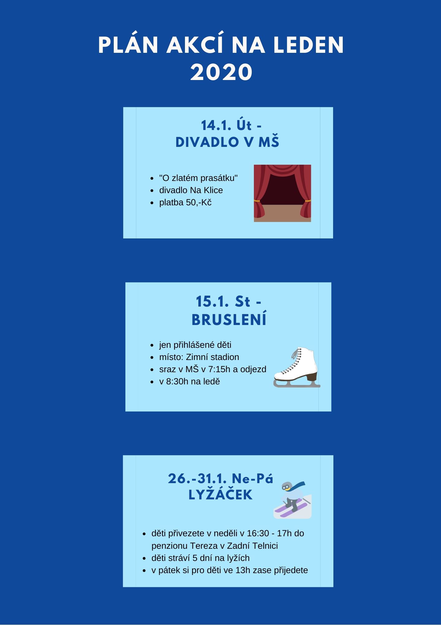 Akce na měsíc LEDEN 2020